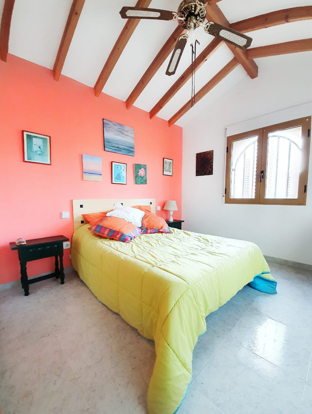 A large semi-detached house with a garden in the centre of Benidorm ...